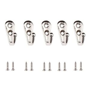 anyufei 5pcs wall hanger curved buckle horn lock clasp hook zinc alloy door wall hooks hanger black/gold/silver/bronze w/screws (size : c)