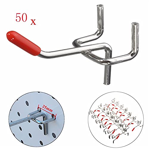 ANYUFEI 25/50 pcs Peg Board Hos Wall Shelf Tool Hangers Organizer Storage Display Hardware Tools (Size : 25PCS)