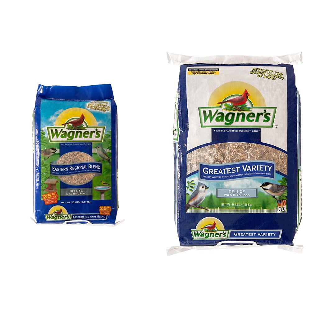 Wagner's Bird Food Variety Bundle - Eastern Regional Wild and Greatest Variety Blends (20 lbs)