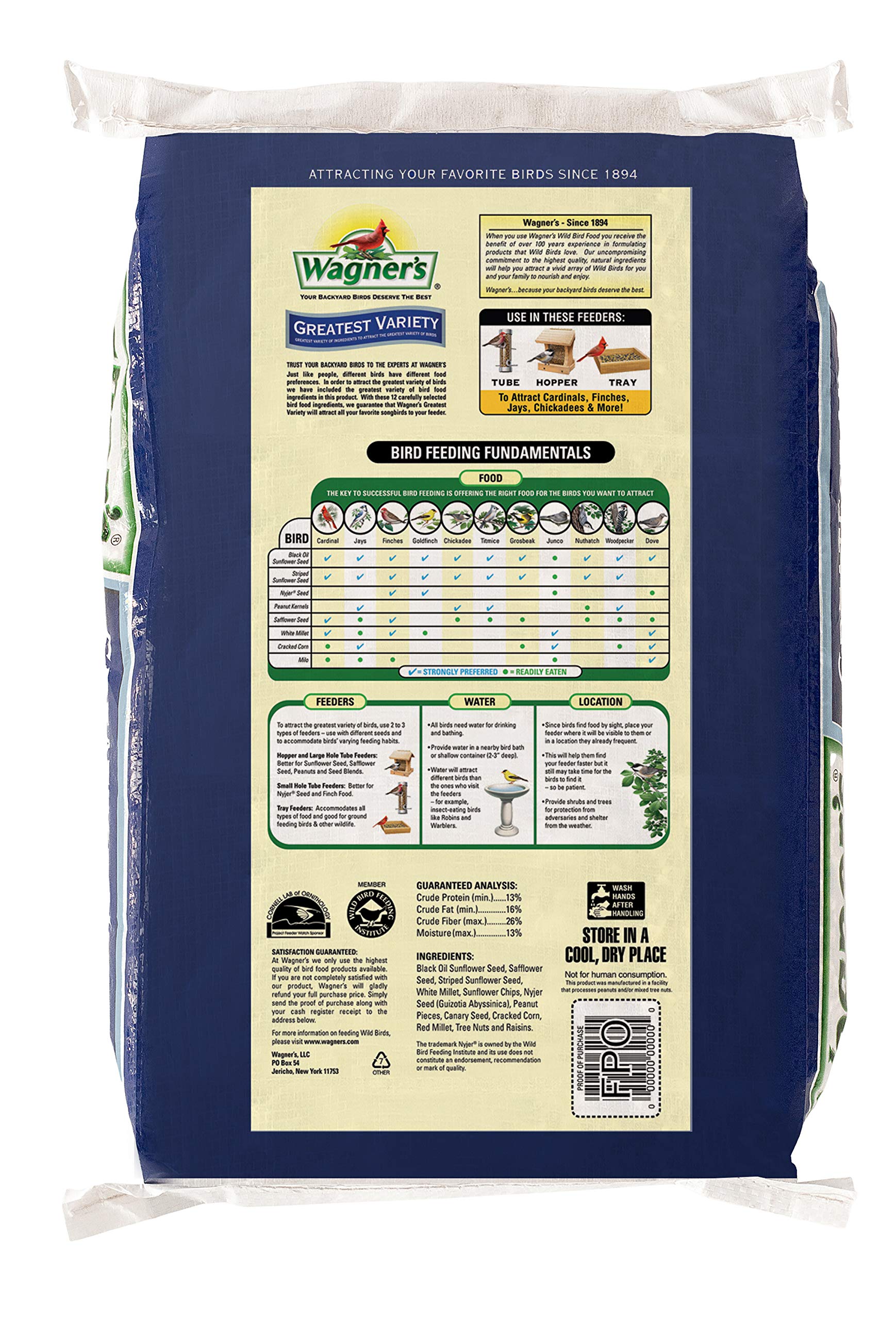 Wagner's Bird Food Variety Bundle - Eastern Regional Wild and Greatest Variety Blends (20 lbs)