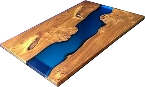 Epoxy Table, Epoxy Resin River Table, Live Edge Wooden Table, Natural Wood,Dining table, Natural Epoxy Table, Resin Table 54x27 inch