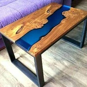 Epoxy Table, Epoxy Resin River Table, Live Edge Wooden Table, Natural Wood,Dining table, Natural Epoxy Table, Resin Table 54x27 inch