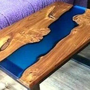 Epoxy Table, Epoxy Resin River Table, Live Edge Wooden Table, Natural Wood,Dining table, Natural Epoxy Table, Resin Table 54x27 inch