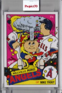 2021 topps project 70 baseball card #357 1985 mike trout by ermsy