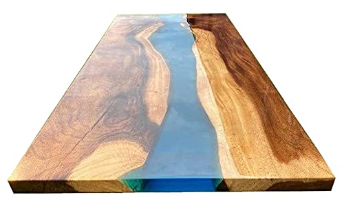 Epoxy Table, Live Edge Wooden Table, Epoxy Resin River Table, Natural Wood,Dining Table, Natural Epoxy Table, Resin Table 42" x 24" Inch