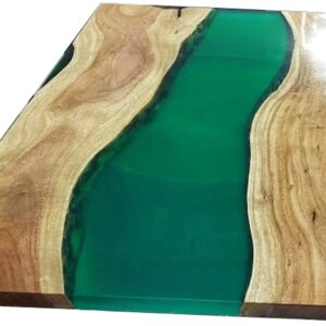 Epoxy Table, Live Edge Wooden Table, Epoxy Resin River Table, Natural Wood,Dining table, Natural Epoxy Table, Resin Table 42x24 Inch