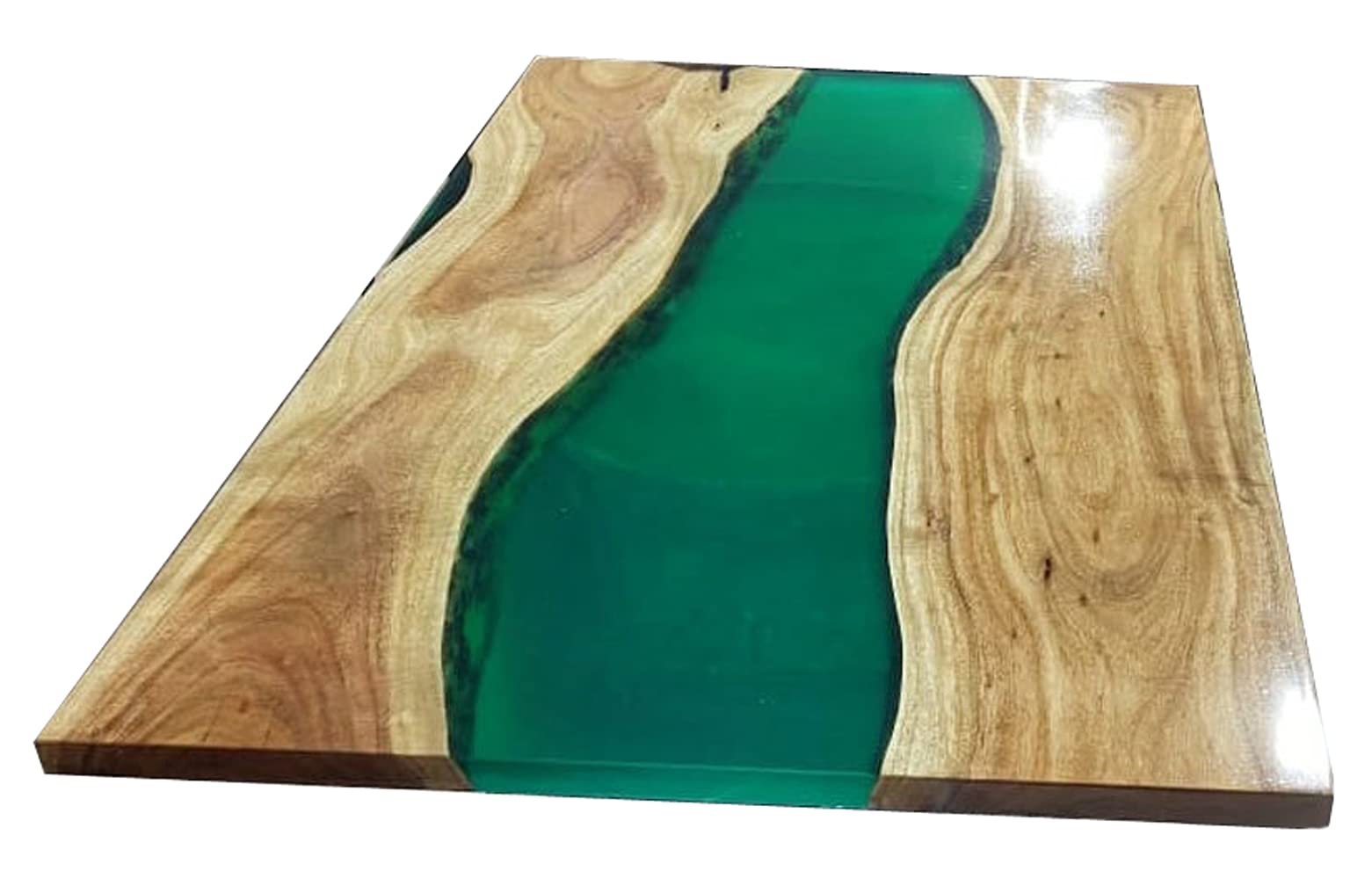 Epoxy Table, Live Edge Wooden Table, Epoxy Resin River Table, Natural Wood,Dining table, Natural Epoxy Table, Resin Table 42x24 Inch