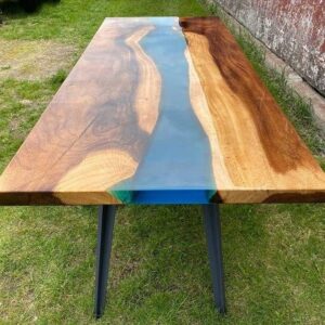 Epoxy Table, Epoxy Resin River Table, Live Edge Wooden Table, Natural Wood,Dining table, Natural Epoxy Table, Resin Table