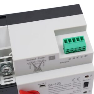 Mini 2P 100A 110V Dual Power Automatic Transfer Switch Generator Changeover Switch Tools Dual Power Switch Din Rail Type ATS 63A