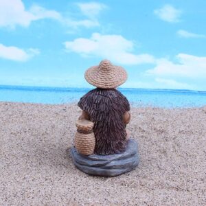 YITAQI Micro Landscape Fairy Garden Ornament,Cute Sculpture Fisherman Craft Bonsai Decoration Miniature Figurine