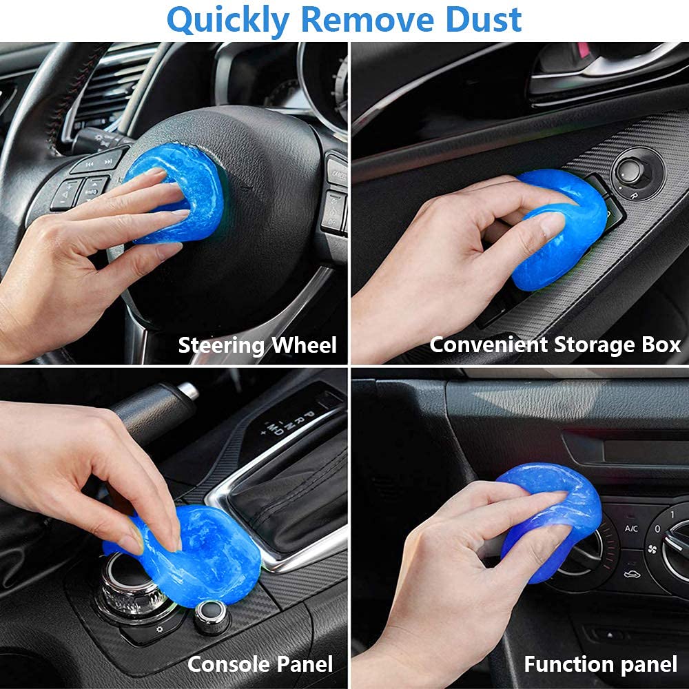 2 Pack Keyboard Cleaner, Dust Cleaning Gel with 5 Keyboard Cleaning Kit Detailing Cleaning Putty for Car Dash & Vent Universal Office Electronics Cleaning Kit Laptop, Calculators, Speakers & Printers