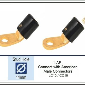 STARTECHWELD Female Terminal Connector 1-AF 45 Deg Angle Fits 1-MPC LC10 Male (2 Pack)