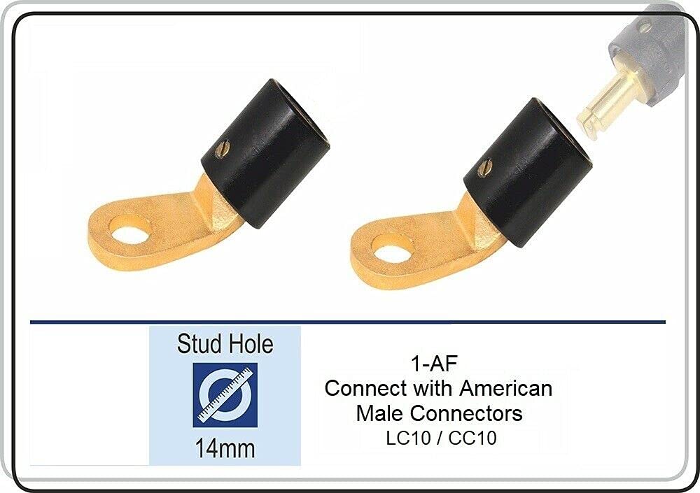 STARTECHWELD Female Terminal Connector 1-AF 45 Deg Angle Fits 1-MPC LC10 Male (2 Pack)