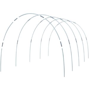 maxpace greenhouse hoops for diy 3.5ft or wider grow tunnel, rust-free fiberglass support hoops frame for garden fabric, diy plant support garden stakes, gardening supplies, 25pcs