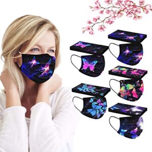 GAGAMO 50PC Black Butterfly Disposable Face Cover