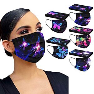 GAGAMO 50PC Black Butterfly Disposable Face Cover