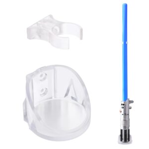 lekusha clear lightsaber wall mount display stand light saber holder compatible for any lightsaber, pack of 1