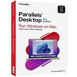 parallels desktop 19 for mac pro edition | run windows on mac virtual machine software | authorized by microsoft | 1 year subscription [mac key card]