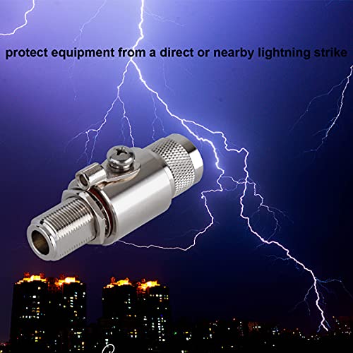 N Lightning Arrestor Male to Female Bulkhead DC-3GHz 90V Gas Tube Discharge 50 Ohm RFetomax N Type Coaxial Lightning (Lightning arrestor N Male to Female)