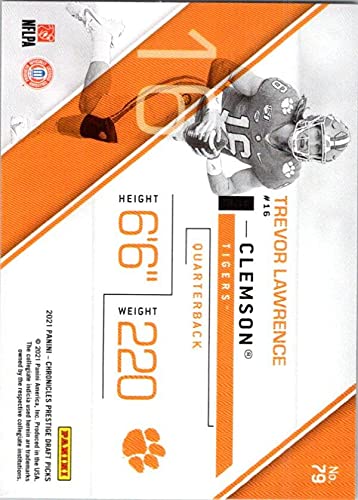 2021 Panini Chronicles Draft Picks Prestige #79 Trevor Lawrence Clemson Tigers Official NCAA Football Trading Card in Raw (NM or Better) Condition