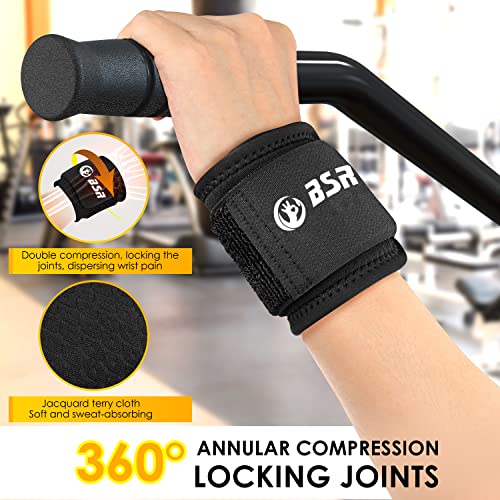 2 Pack Carpal Tunnel Wrist Brace for Women and Men: Wrist Wraps for Fitness | Wrist Support Prevention Wrist Pain, Sprains, Sports Injuries | Adjustable Wrist Strap, Suitable for Various Wrist Sizes