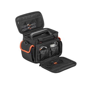 trunab carrying case compatible with jackery portable power station explorer 160/240/300, storage bag with waterproof bottom and front pockets for charging cable and accessories