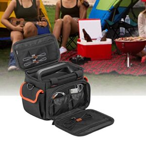 Trunab Carrying Case Compatible with Jackery Portable Power Station Explorer 160/240/300, Storage Bag with Waterproof Bottom and Front Pockets for Charging Cable and Accessories