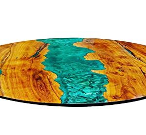 Epoxy Table, Live Edge Wooden Table, Epoxy Resin River Table, Natural Wood,Dining table, Natural Epoxy Table, Resin Table 51x51 inch