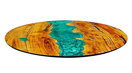 Epoxy Table, Live Edge Wooden Table, Epoxy Resin River Table, Natural Wood,Dining table, Natural Epoxy Table, Resin Table 51x51 inch