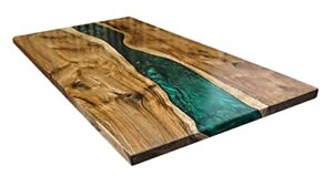 epoxy table, live edge wooden table, epoxy resin river table, natural wood,dining table, natural epoxy table, resin table 42x24 inch