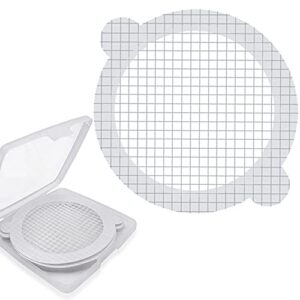 30pcs disposable shower drain hair catcher mesh stickers with storage box, shower hair drain catcher for showers bathtubs mesh stickers, sink drain strainer mesh stickers, shower drain cover stickers