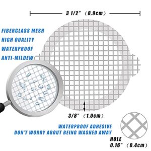 30PCS Disposable Shower Drain Hair Catcher Mesh Stickers with Storage Box, Shower Hair Drain Catcher for Showers Bathtubs Mesh Stickers, Sink Drain Strainer Mesh Stickers, Shower drain cover Stickers