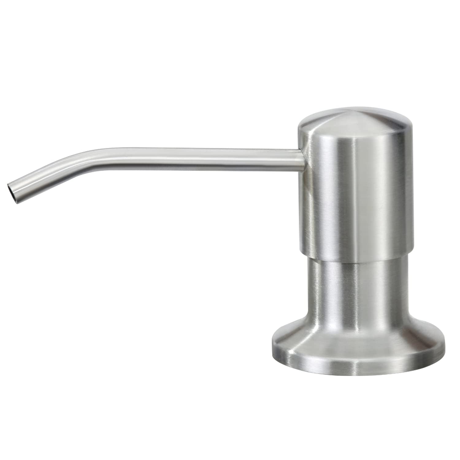 Hoanmpy Kitchen Sink Soap Dispenser(Brushed Nickel) - Built in Sink Soap Dispenser, Stainless Steel, Pump Set for Dish Soap or Lotion, Refill from The Top,Soap Dispenser for Kitchen Sink,17 OZ