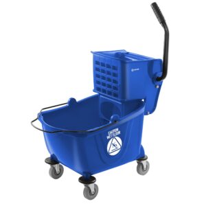 dryser commercial mop bucket with side press wringer, 26 quart, black