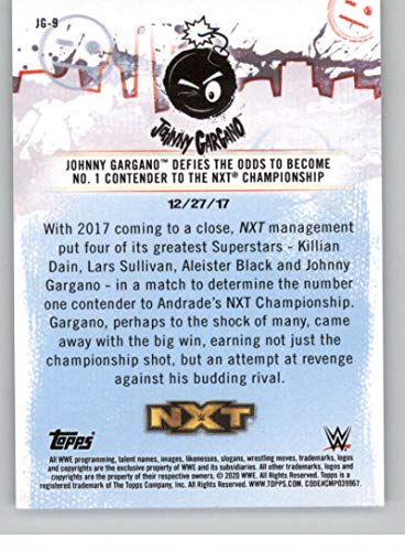 2020 Topps WWE NXT Johnny Gargano Tribute #JG-9 Johnny Gargano