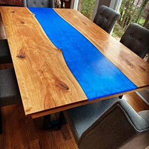 Epoxy Table, Live Edge Wooden Table, Epoxy Resin River Table, Natural Wood,Dining table, Natural Epoxy Table, Resin Table 42x24 inch