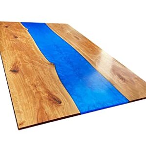 Live Edge Wooden Table, Epoxy Table, Epoxy Resin River Table, Natural Wood,Dining table, Natural Epoxy Table, Resin Table 54x27 inch