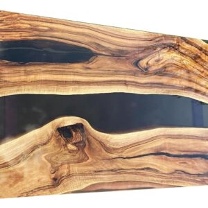 Epoxy Table, Epoxy Resin River Table, Live Edge Wooden Table, Natural Wood,Dining table, Natural Epoxy Table, Resin Table 54x27 inch