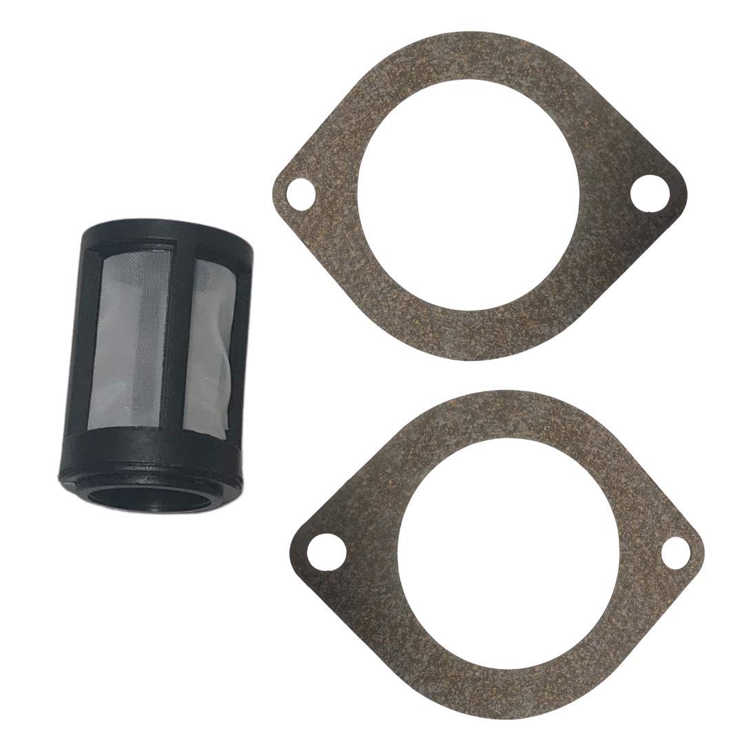 One Western 56185 Pump Suction Filter and Two Western/Fisher Snow Plow Gasket 25861 5822 KIT