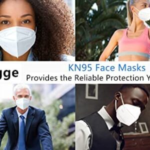 KN95 Face Mask 50 Pack, 5-Layers Cup Dust Safety Masks, Individually Packaged, Filter Efficiency≥95%, Breathable KN95 Disposable Protection Face Mask for Men & Women