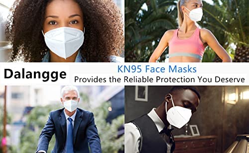 KN95 Face Mask 50 Pack, 5-Layers Cup Dust Safety Masks, Individually Packaged, Filter Efficiency≥95%, Breathable KN95 Disposable Protection Face Mask for Men & Women