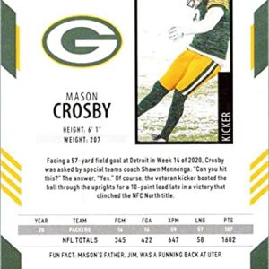 2021 Score #144 Mason Crosby Green Bay Packers NM-MT NFL Football