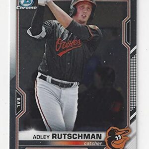 Adley Rutschman Bowman Chrome Prospect Baseball Card - 2021 Bowman Chrome Baseball Card #BCP-121 Baltimore Orioles) Free Shipping