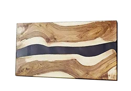 Epoxy Table, Live Edge Wooden Table, Epoxy Resin River Table, Natural Wood,Dining table, Natural Epoxy Table, Resin Table 42x24 inch