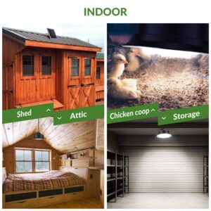 Solar Shed Lights Indoor & Outdoor, Gazebo Lights Solar Pendant Chandelier Light with Remote Control IP65 Waterproof for Yard Patio Home Chicken Coop