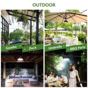 Solar Shed Lights Indoor & Outdoor, Gazebo Lights Solar Pendant Chandelier Light with Remote Control IP65 Waterproof for Yard Patio Home Chicken Coop