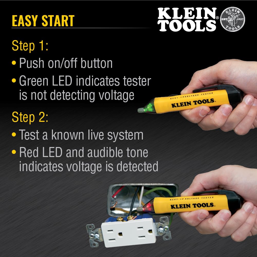 Klein Tools 69149P Electrical Test Kit with Digital Multimeter, Noncontact Voltage Tester and Electrical Outlet Tester, Leads and Batteries