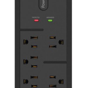 AudioQuest PowerQuest G8 – 8-Outlet Surge Protector with USB-A and USB-C Charging Ports - Perfect for TV, AV Receiver, Xbox, Playstation, Soundbar, Computer, and Home Office