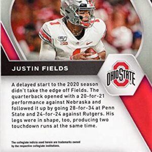 2021 Panini Prizm Draft Picks #121 Justin Fields Ohio State Buckeyes RC Rookie Card Official NCAA Football Trading Card in Raw (NM or Better) Condition