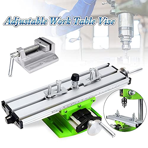 Industool Mini Milling Machine, Multifunction Worktable Milling Machine Compound Multi - function Milling Machine with Cross Sliding Table Vise for DIY Lathe Bench Drill